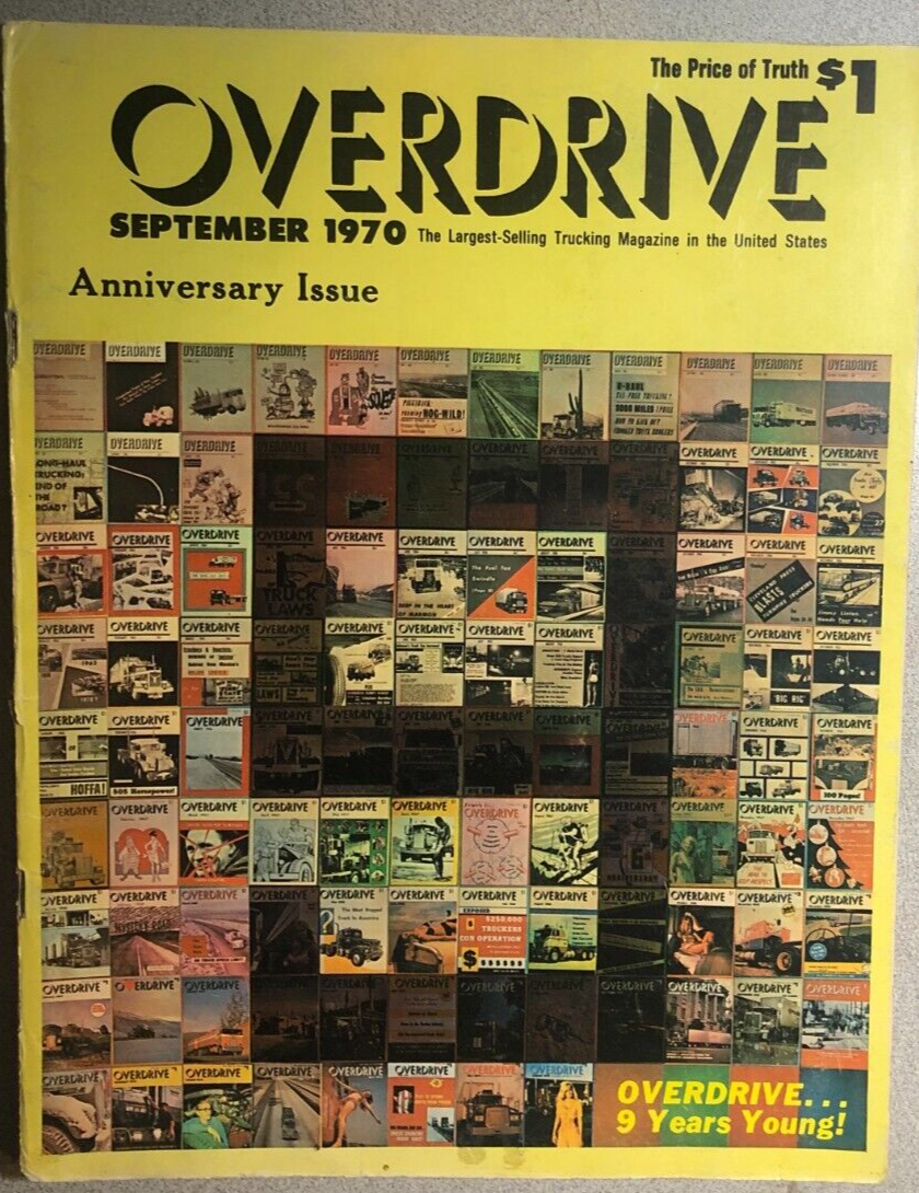 OVERDRIVE vintage Trucking Magazine September 1970 9th Anniversary ...