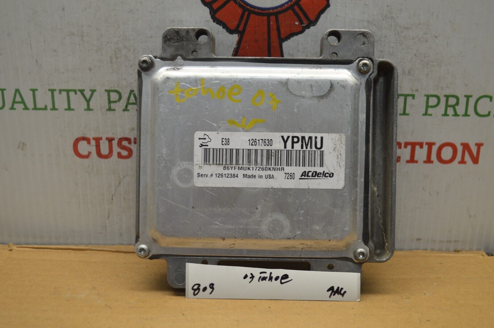 2008 Chevrolet Tahoe Aura Engine Control Unit ECU 12612384 Module 809 ...