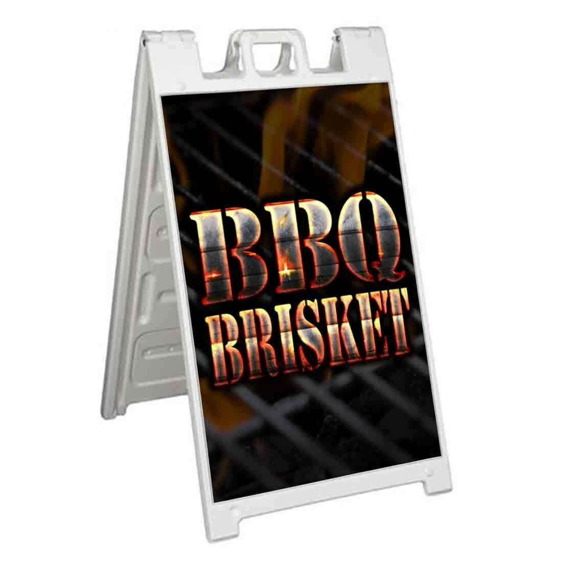 BBQ BRISKET Signicade 24x36 Aframe Sidewalk Sign Banner Decal BARBEQUE ...