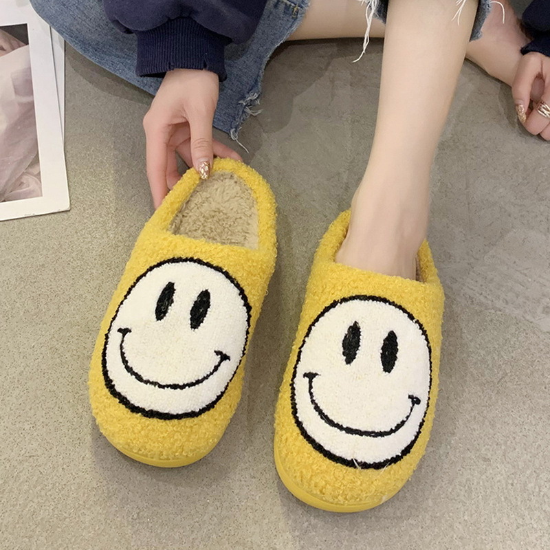 New Smiley Face Slippers Women House Slippers Happy Face Slippers ...