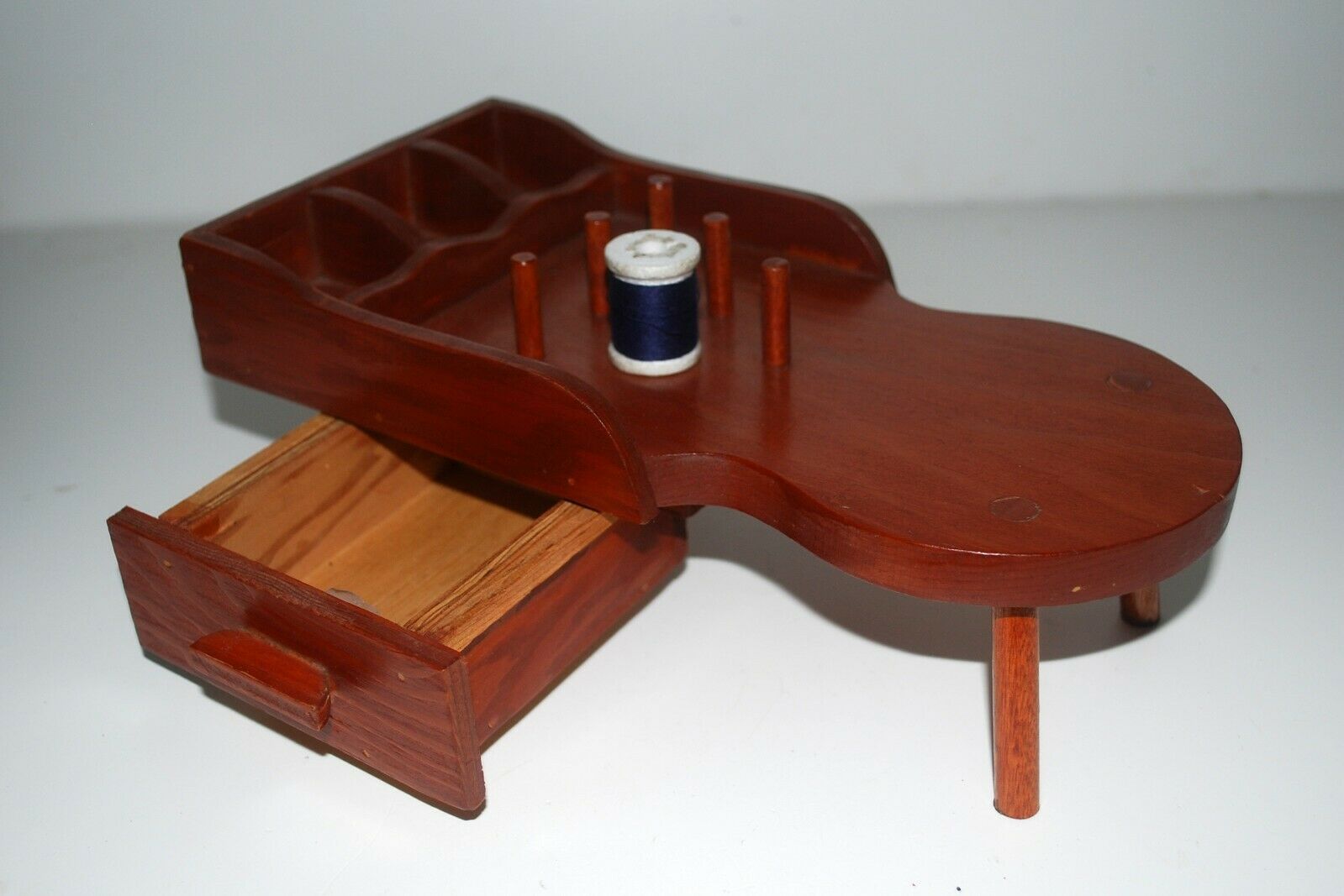 Miniature Cobblers Bench Thread Holder with Drawer, Compartments - Other