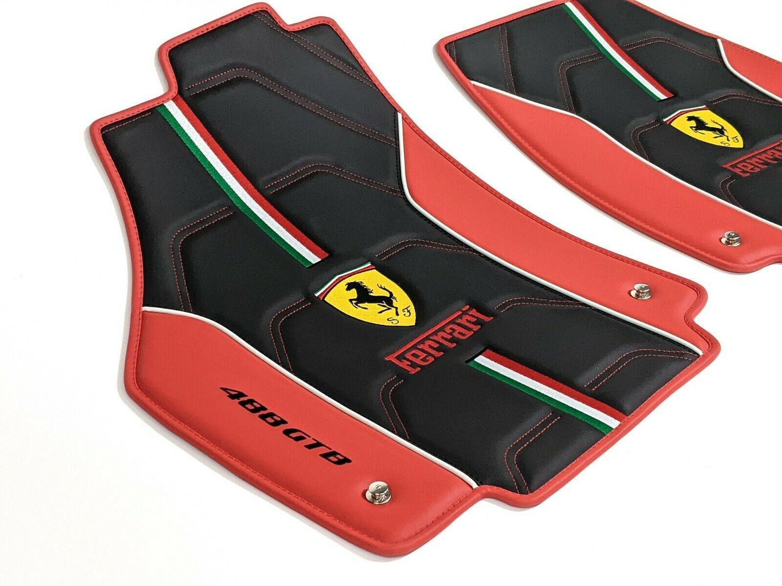 RHD Ferrari 488 GTB custom floor mats black/red - Car & Truck Parts ...