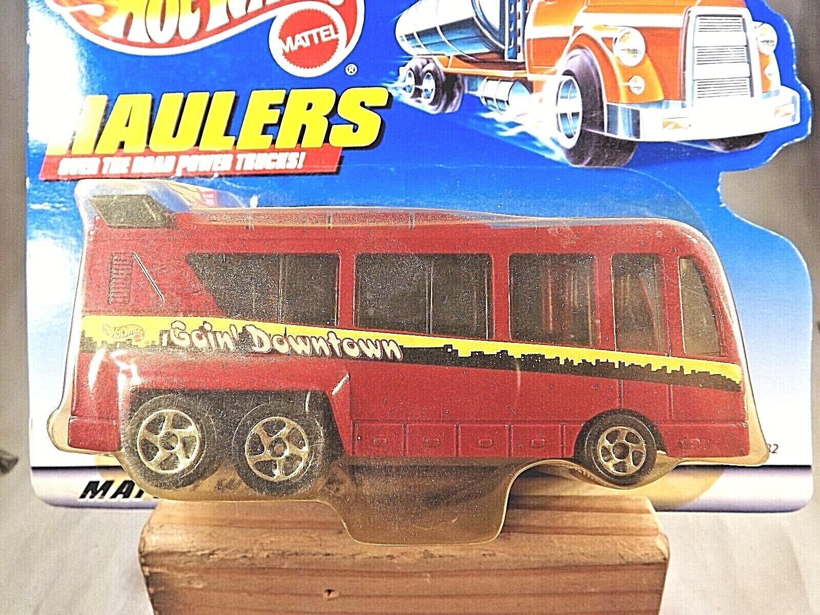 1998 Hot Wheels Haulers GOIN' DOWNTOWN Metro Bus Maroon w/Chrome 5 ...