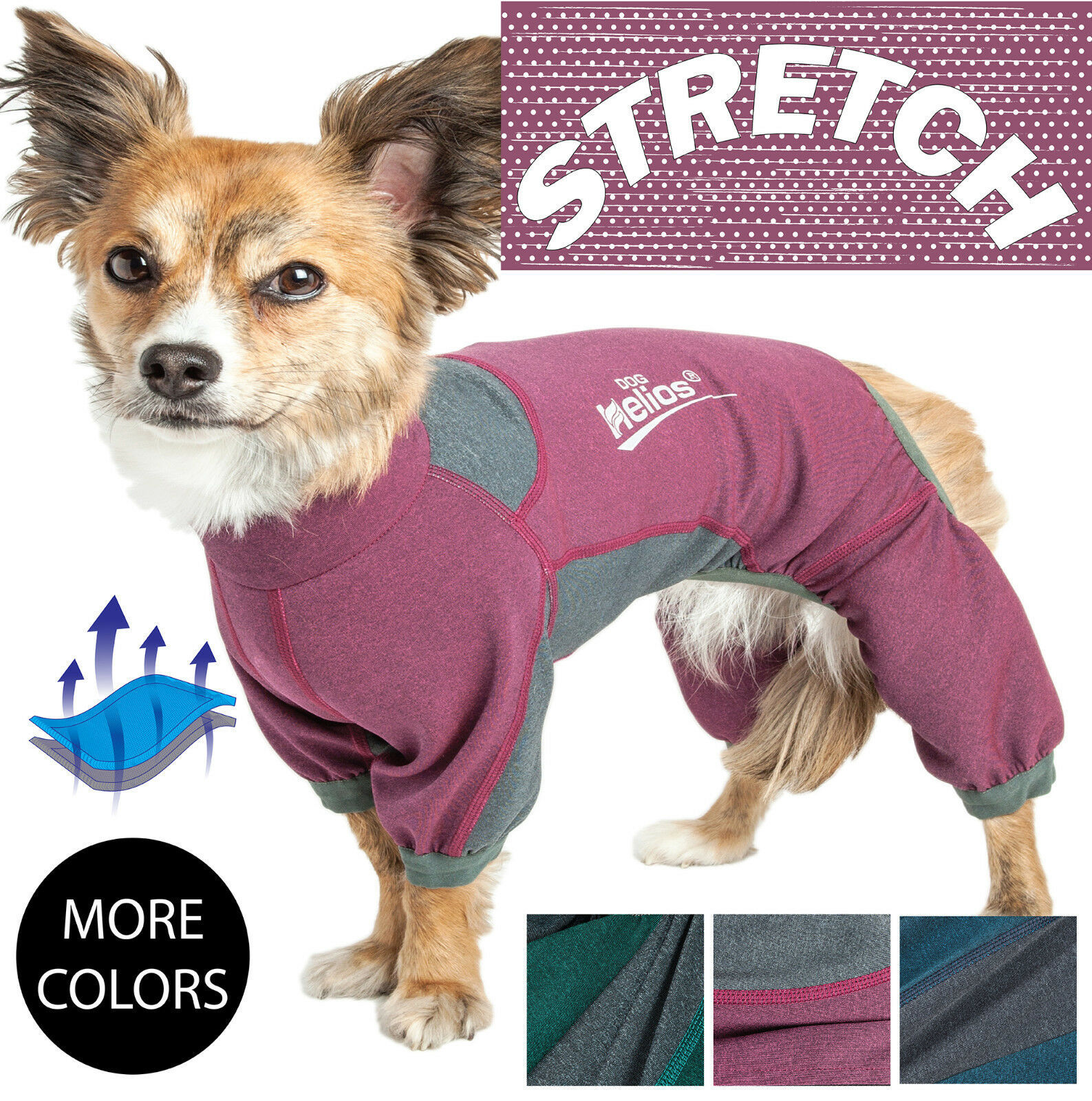 Dog Helios 'Rufflex' Mediumweight Quick-Dry w/4-Way Stretch Full Body ...