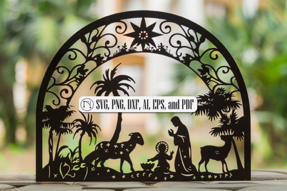 Nativity Scene Laser Cut SVG File - Digital Art