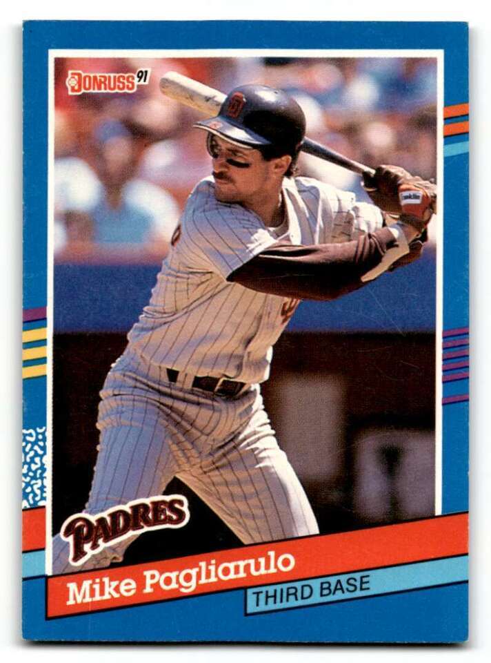 1991 Donruss #140 Mike Pagliarulo San Diego Padres Baseball Cards EX ID ...