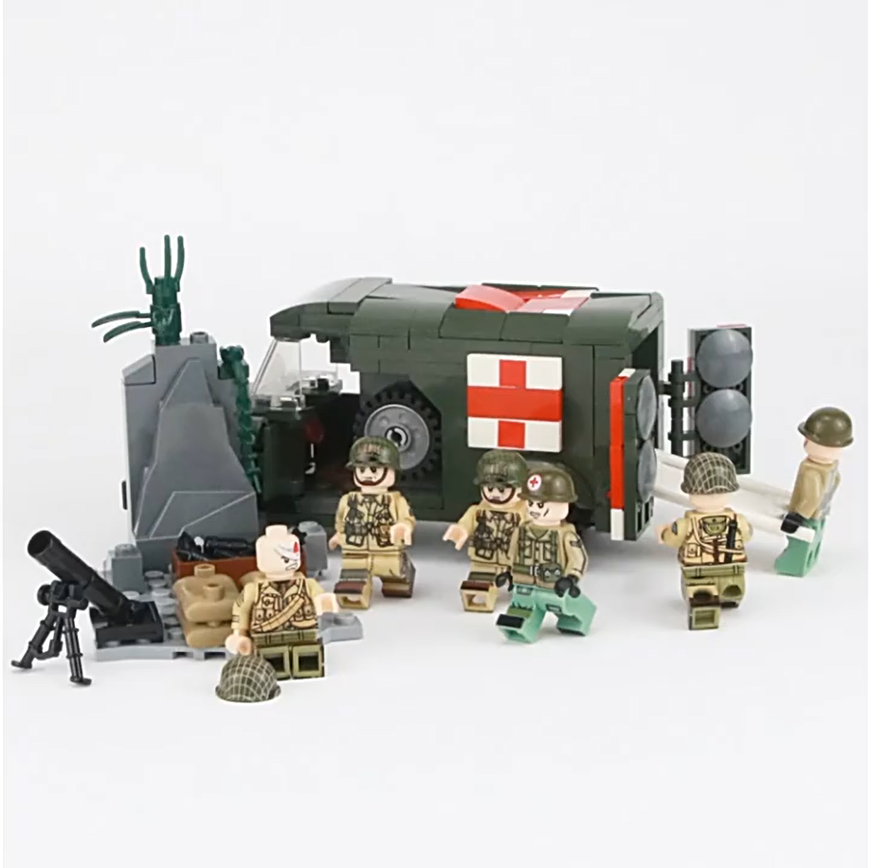 WW2 US Army Military Medic Team Minifigures Set The Dodge WC-54 and ...