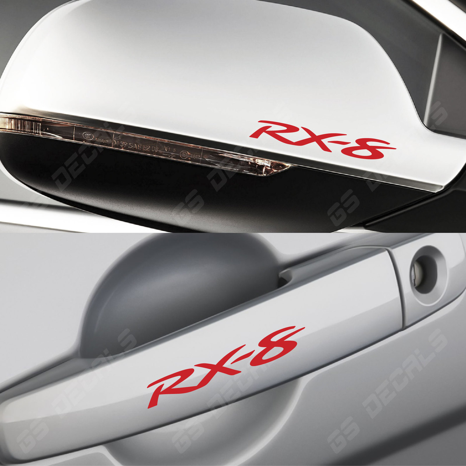 Mazda RX-8 Logo Mirror Handle Decals Stickers Premium Quality 5 Colors ...