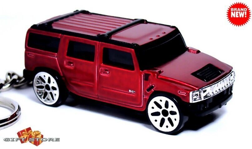 HTF KEY CHAIN DARK RED AM GENERAL HUMMER H2 HUMVEE CUSTOM Ltd EDITION ...
