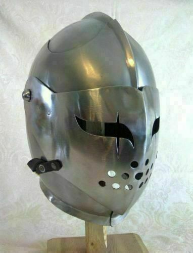 Medieval Knight Helmet Armor Large Basin Hood with Multiple Sight ...