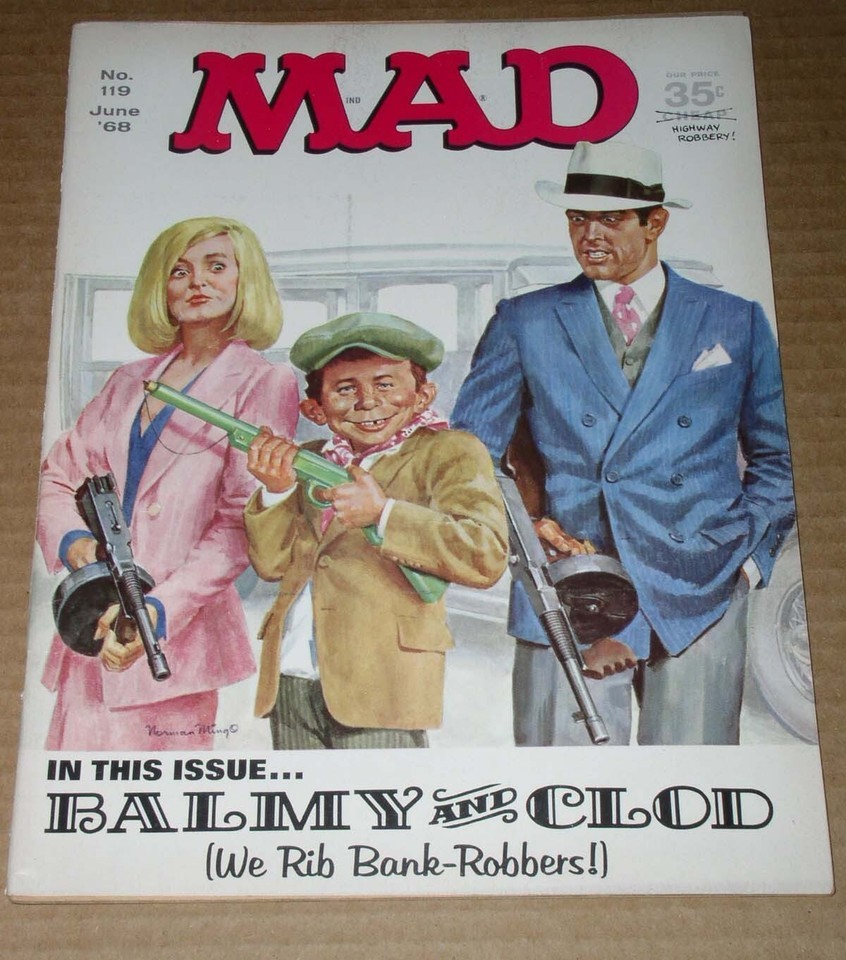 Mad Magazine Vintage 1968 No. 119 Alfred E Neuman VGT++* - Magazines