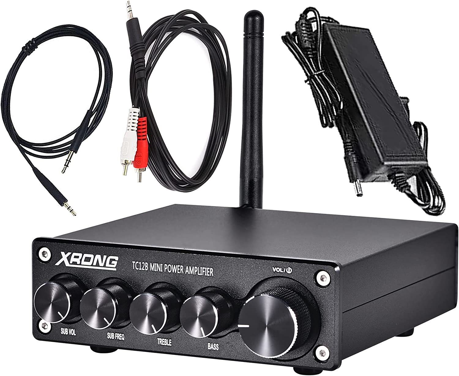 Xrong Wireless Audio Subwoofer Amplifier, Audio Bluetooth 5.0, Powered ...