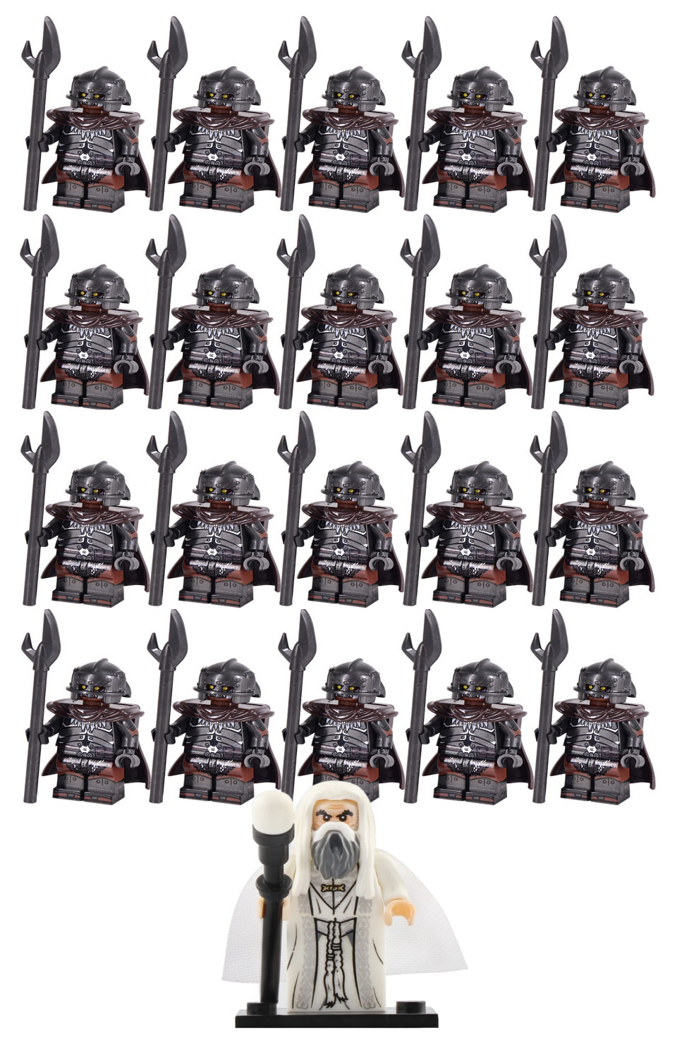 42pcs LOTR Uruk-hai Orc Heavy Pikes Infantry Army Collection Minifigures Toys - Building Toy ...