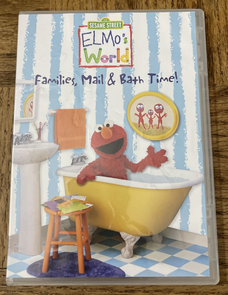 Sesame Street Elmos World Families Math and Bath Time DVD-Rare-SHIPS N ...
