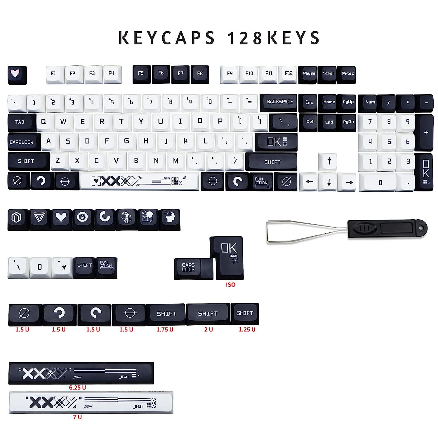 Keycaps Desert Eagle 128 Set For Mechanical and similar items