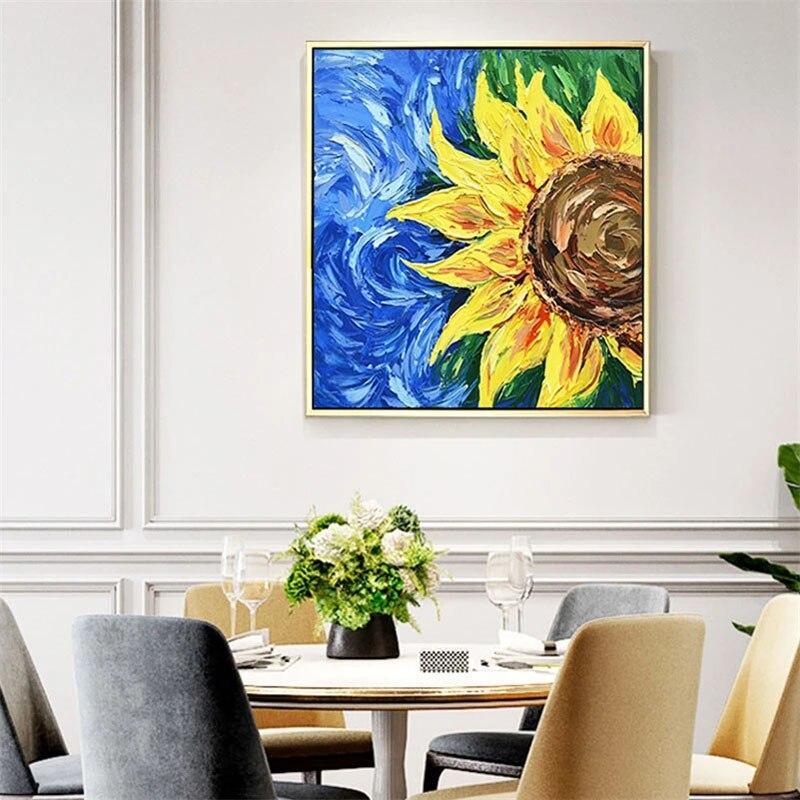 Hand Painted Vincent Van Gogh Blossom Sunflower Paintings The Starry ...