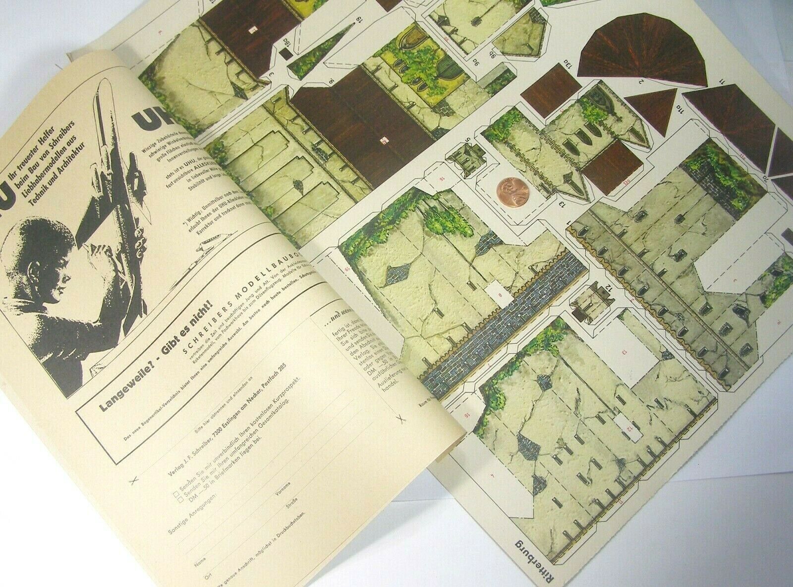 Schreibers Modellbaubogen German Paper Model Burg Hoheneck JFS-71212 1: ...