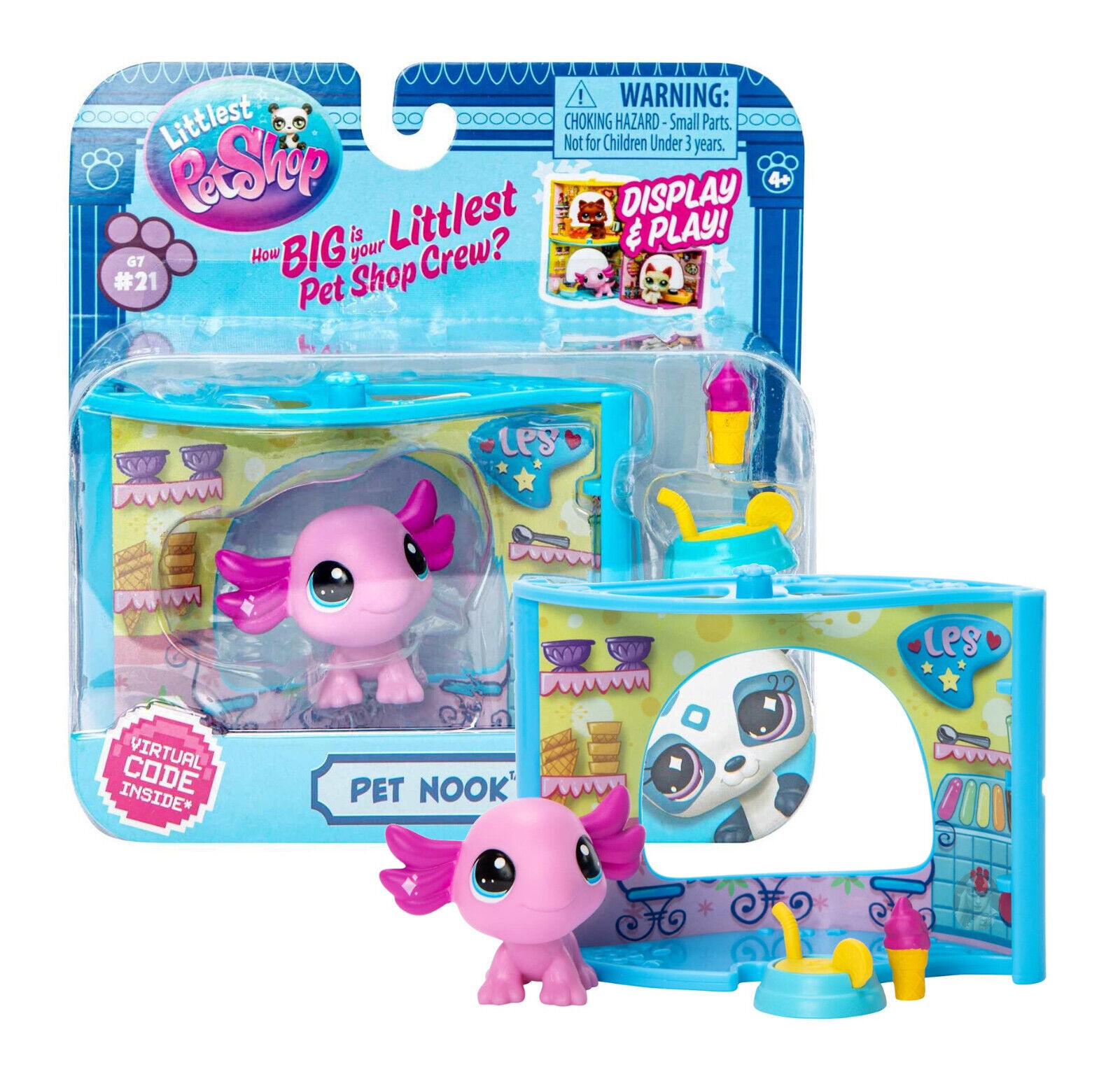 Littlest Pet Shop Pet Nook Ice Cream Parlor Axolotl New in Package ...