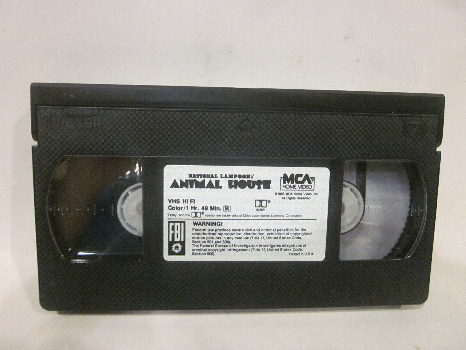 National Lampoons Animal House VHS Tape (1990, MCA) - VHS Tapes