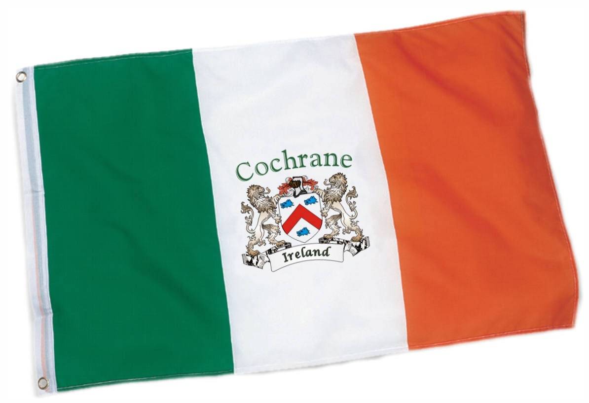 Cochrane Irish Coat of Arms Ireland Flag - 3'x5' foot - Coat of Arms