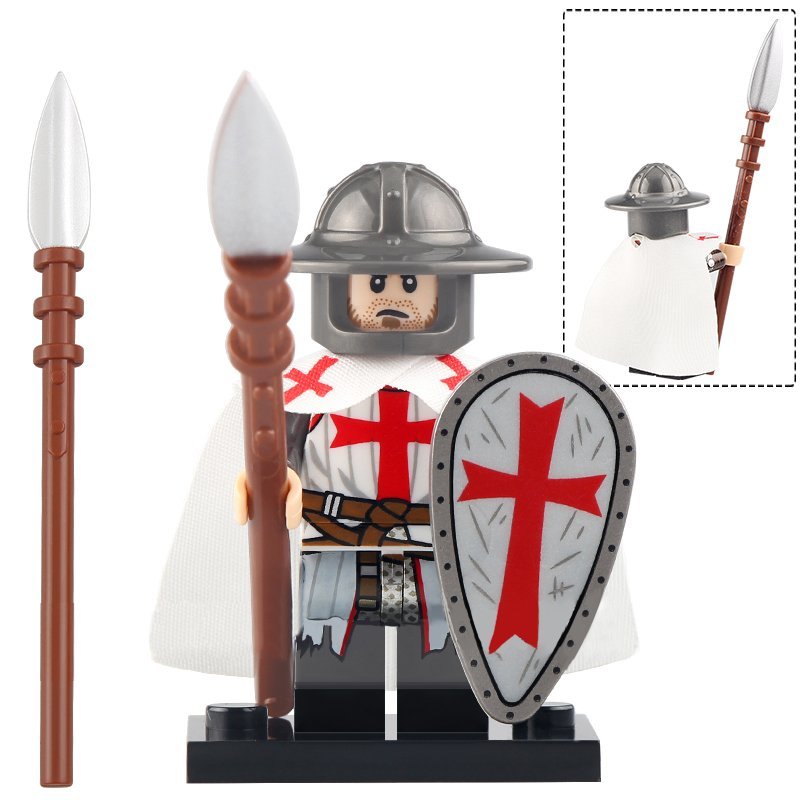 The Knights Templar Spearmen the Crusader Army 10pcs Minifigure Bricks Toys - Building Toy ...