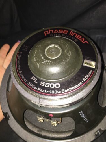 Phase Linear Graphite PLS800 100W 8 " Voiture Woofer-Rare Vintage-Ships ...