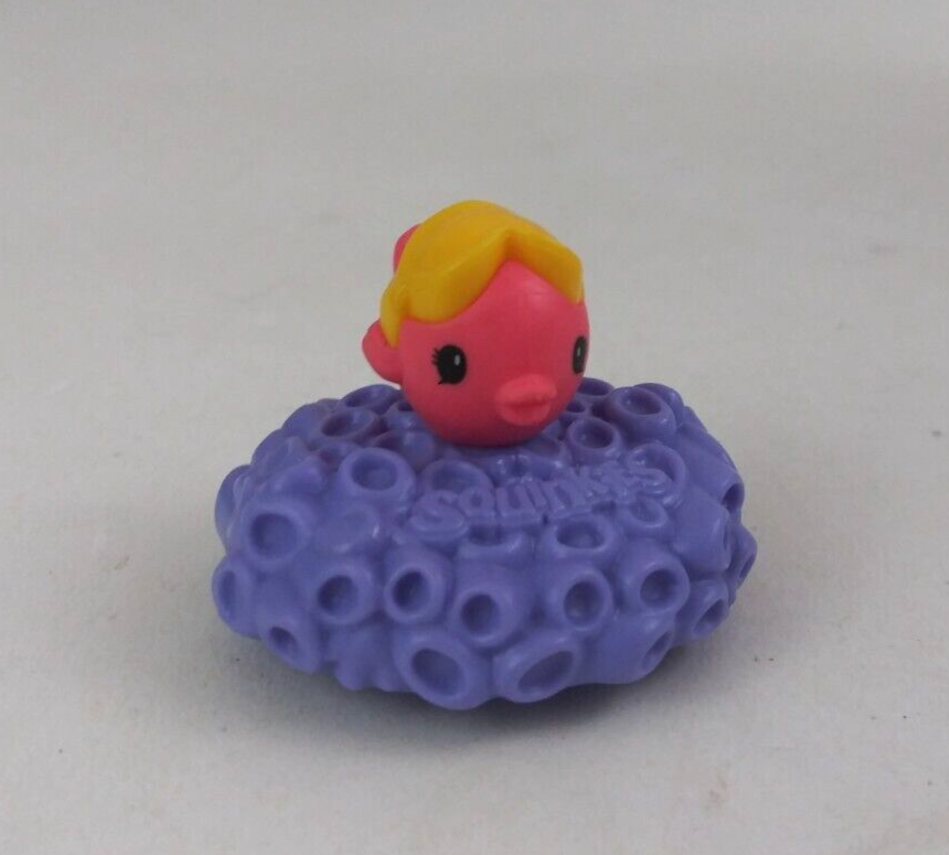 2012 Squinkies #10 Pink Fish On Purple Coral McDonald's Toy - Fast Food