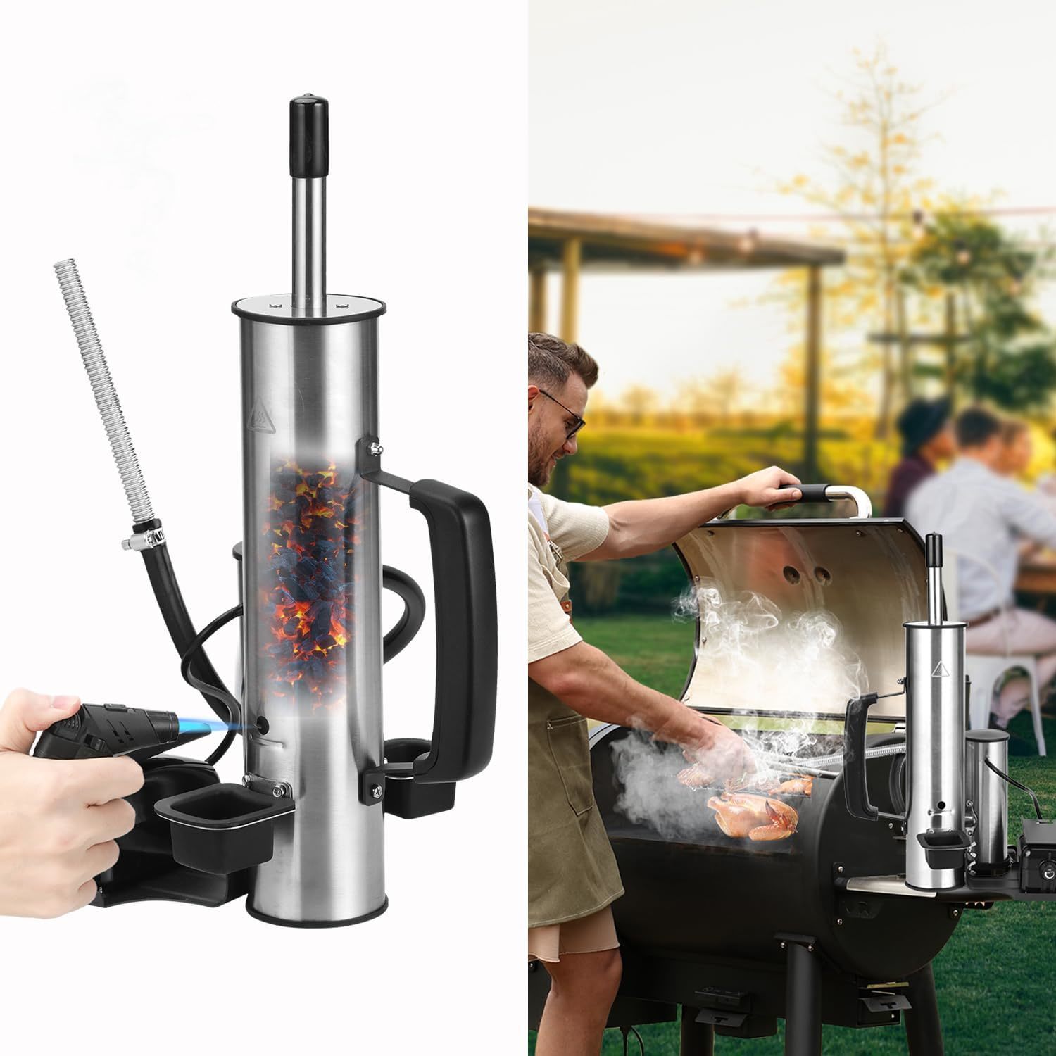 Smoke Tube For Pellet Smoker, Smoke Generator With Air Pump ...