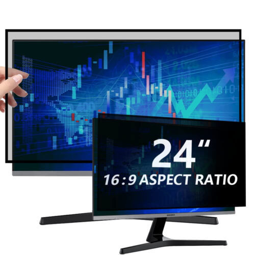 Computer Privacy Screen 24 Inch for 16:9 Widescreen Monitor, Removable ...