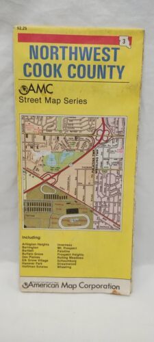 1990 Northwest Cook County AMC Street Map Series Map Brochure - US