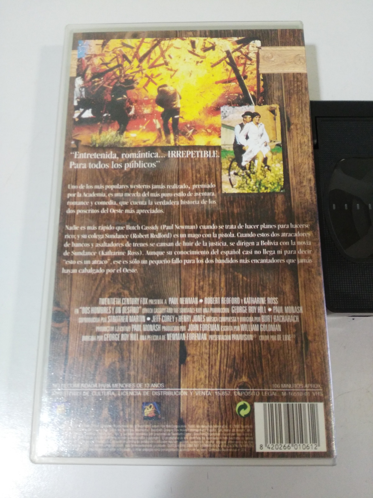 Dos hombres Y un Destiny Paul Newman Robert Redford VHS Tape Spanish ...
