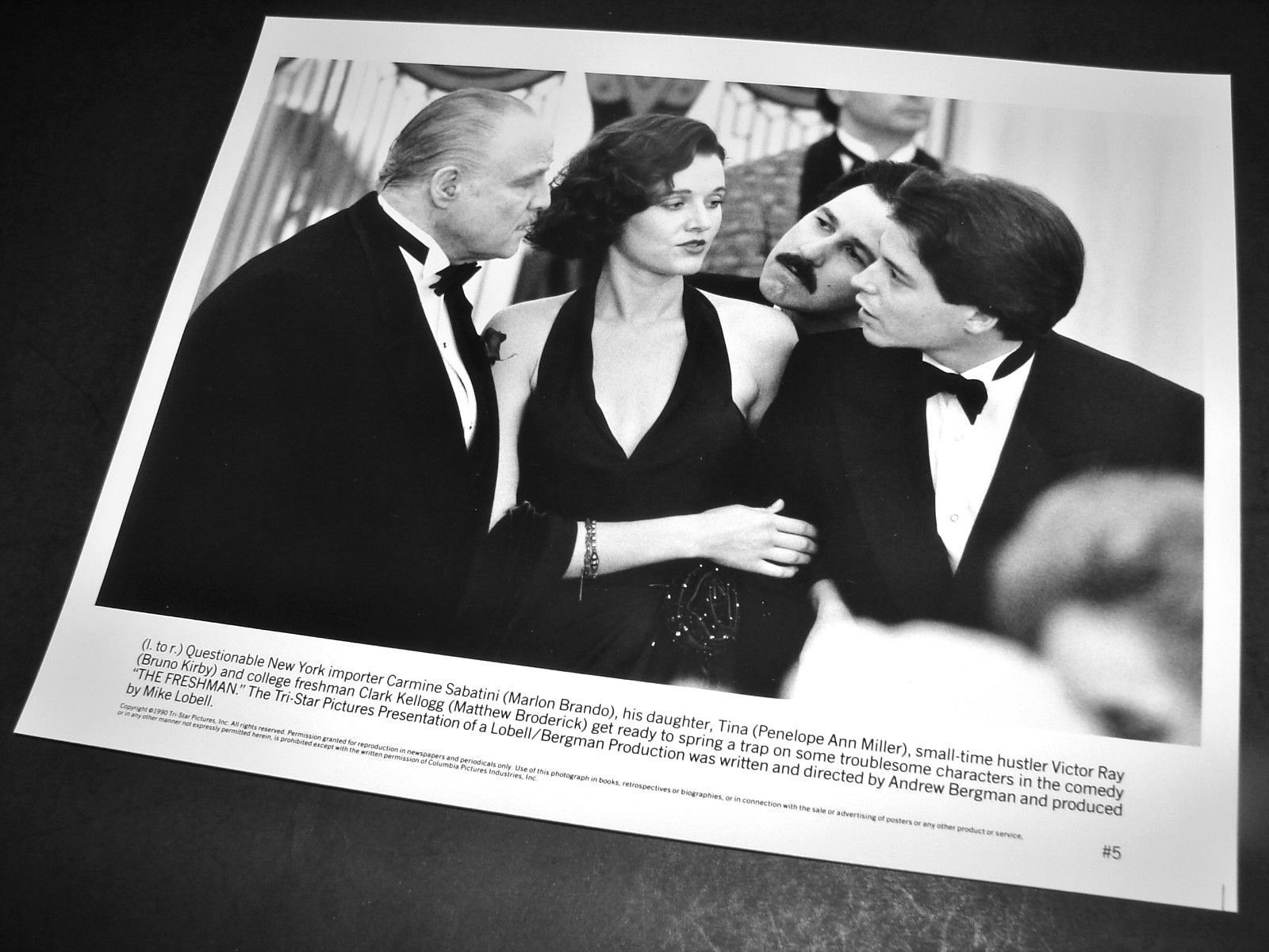 1990 THE FRESHMAN Movie Photo Marlon Brando Bruno Kirby Matthew ...