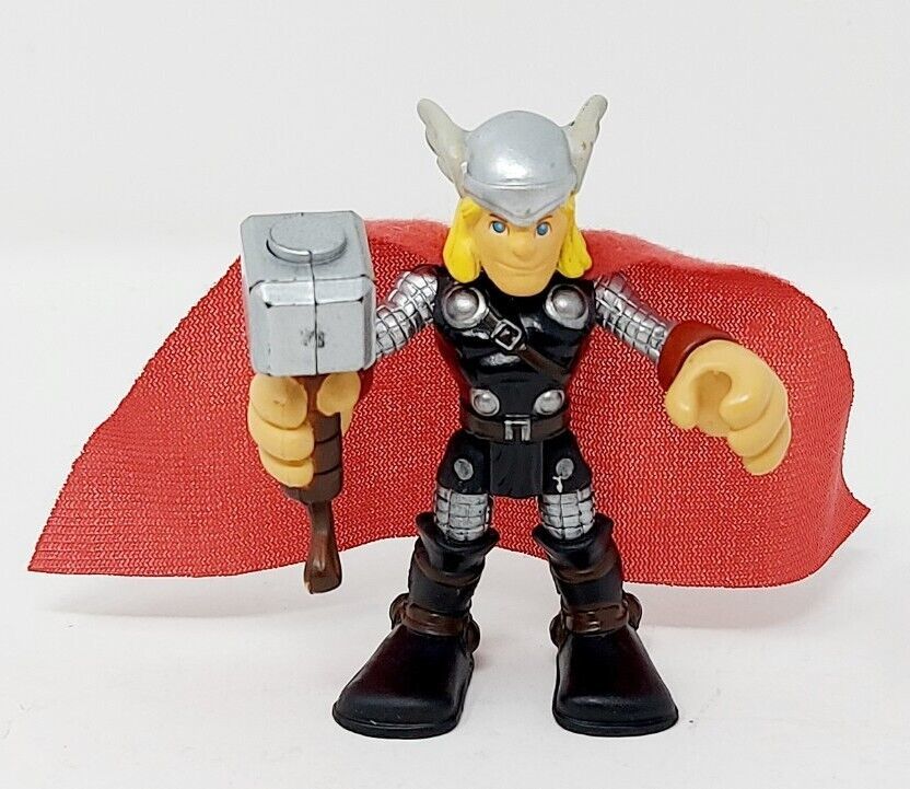 Marvel Super Hero Squad Thor 2010 Mjolnir Red Cloth Cape Imaginext ...