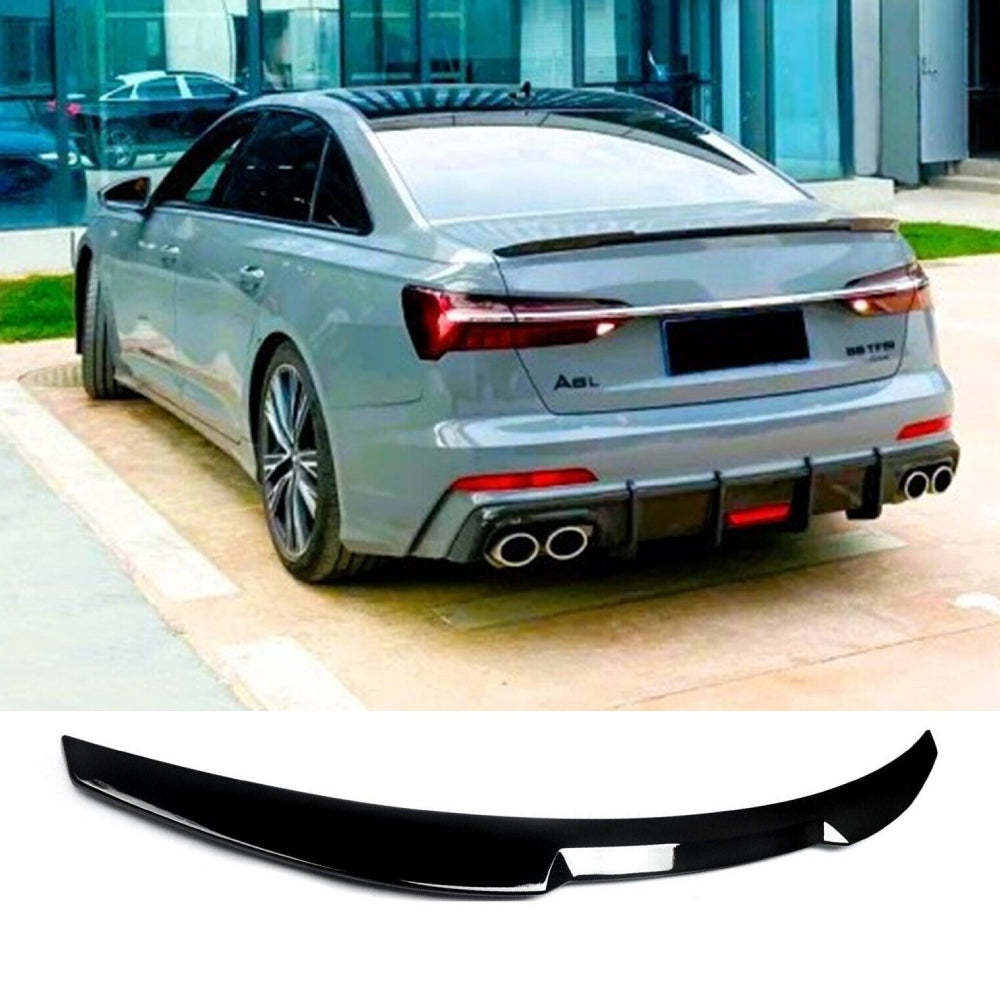 Audi A6 S6 RS6 C8 Saloon Gloss Black M4 Style Boot Lip Spoiler 2018 ...
