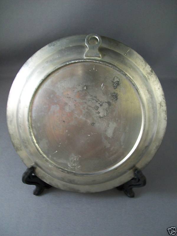 Pewter Plate Roders Solraver Zimm 4 1/8 " wide - Other Collectible ...