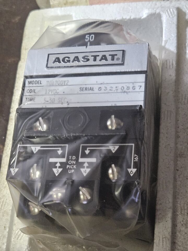12 VOLT DC AGASTAT 7012QDY2 TIMING RELAY 5-50 SECOND Module ONAN 307 ...