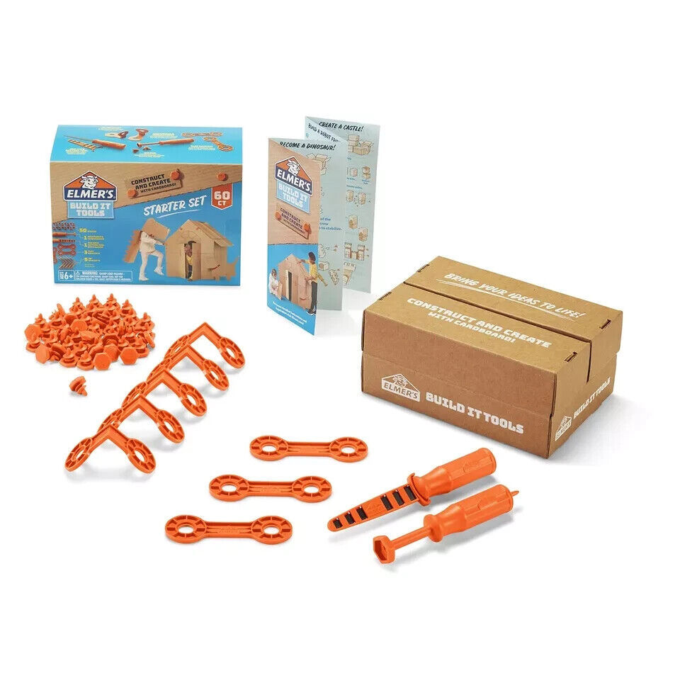 Elmer's Build It Tools Kids Crafts, Construct and Create Starter Set 60 ...