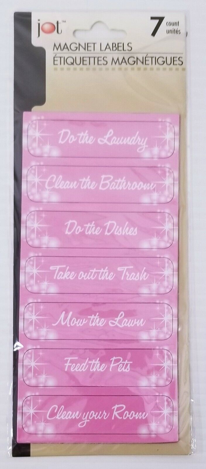 Jot Pack of 7 Magnet Labels Reminder Tags Chores Tasks - Refrigerator ...