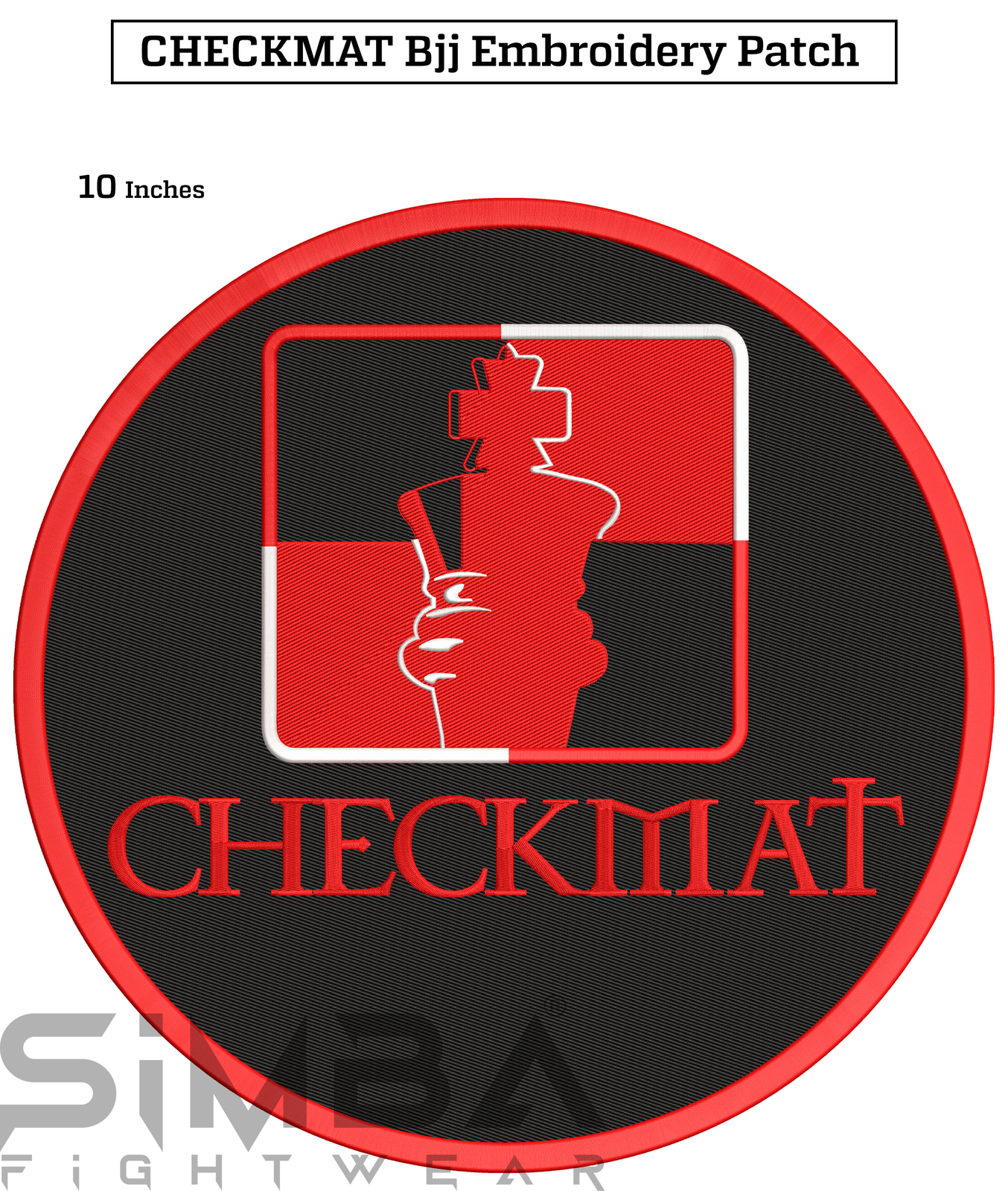 BJJ Checkmat Embroidery Patch Jiujitsu Gi Patches BJJ Club Checkmat ...