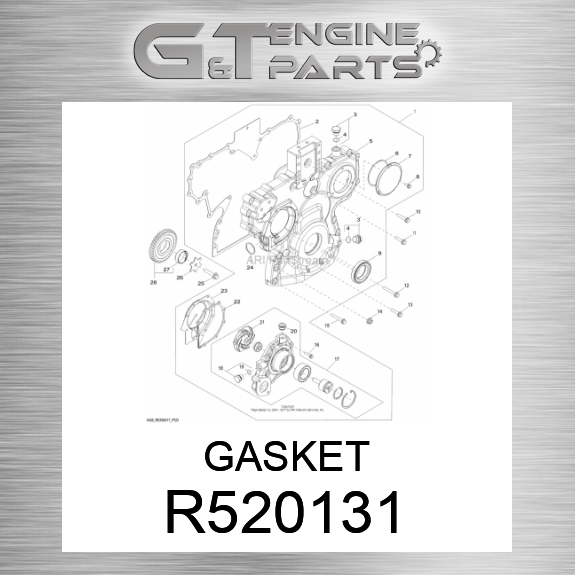 R520131 GASKET (r545880,M-R545880,M-R520131) fits JOHN DEERE (New OEM ...