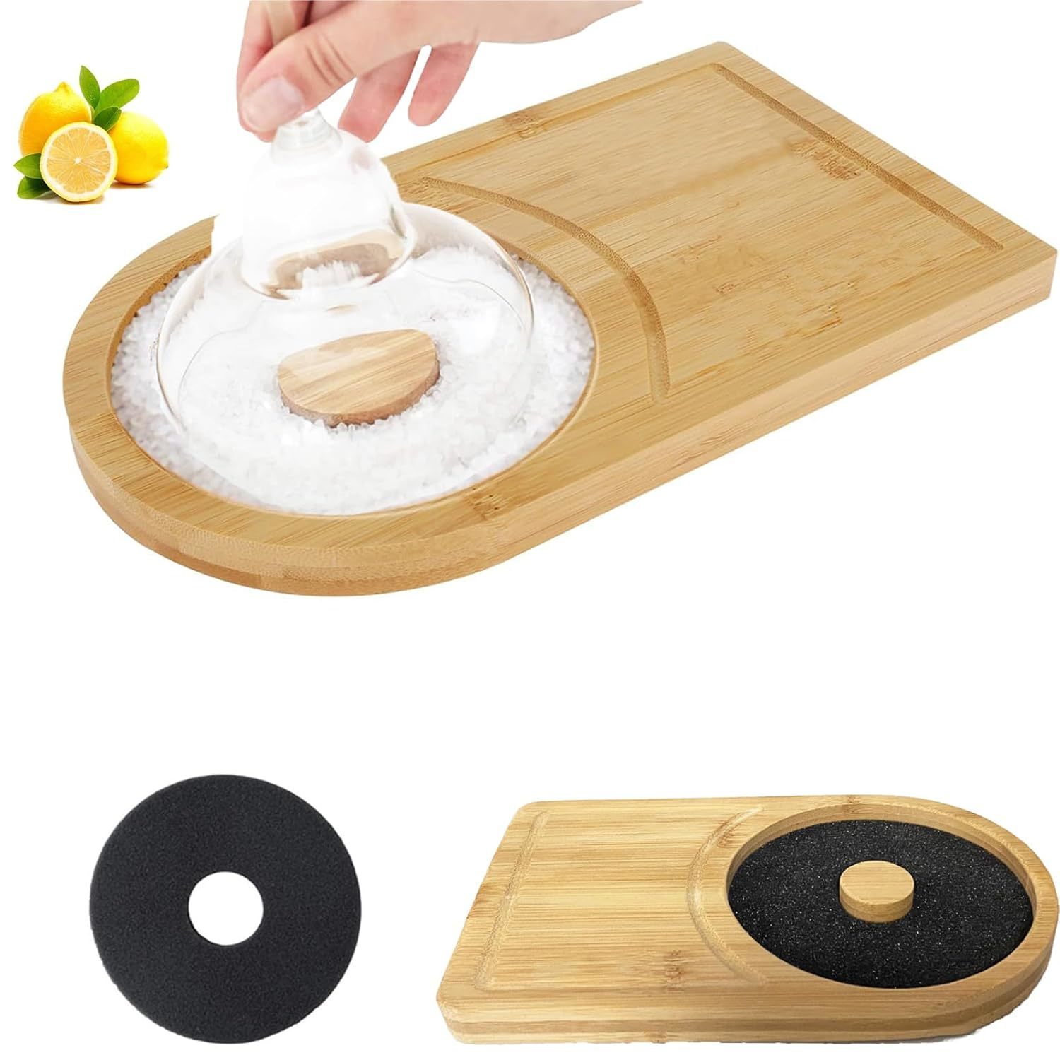 Margarita Salt Rimmer Set For Up To 5" Rims, Bar Glass Rimmer For ...