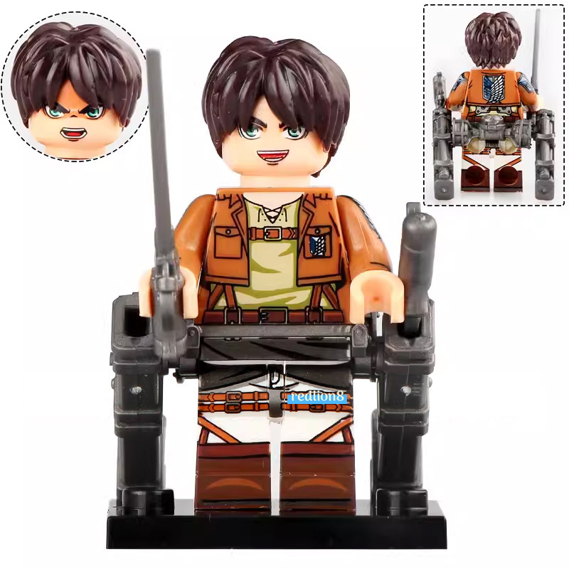 Eren Jaeger Attack on Titan Custom Printed Lego Compatible Minifigure ...