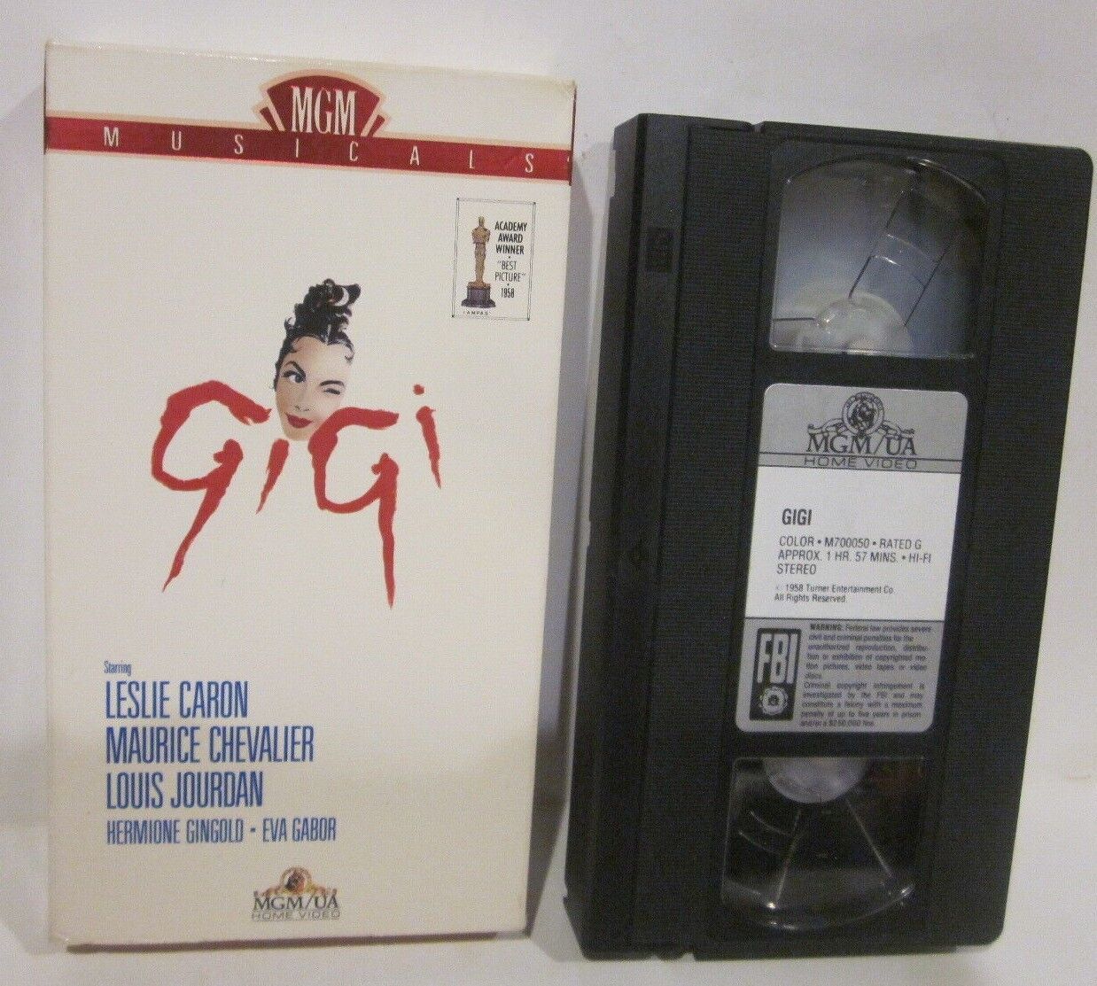 Gigi VHS film musical EVA GABOR Maurice Chevalier Leslie Caron - VHS Tapes