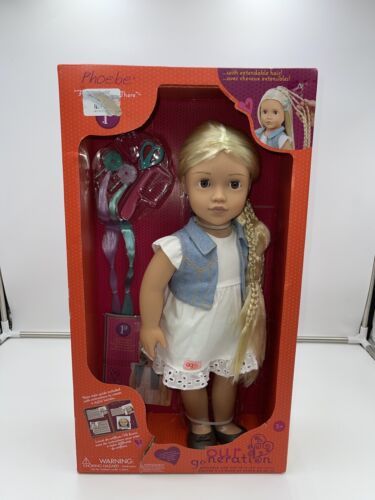 NEW!! Our Generation Phoebe Doll From Hair to There, with Extendable ...
