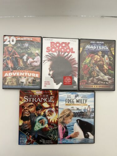 Set of 5 Animated Action and Adventure Movie DVDs - DVDs & Blu-ray Discs