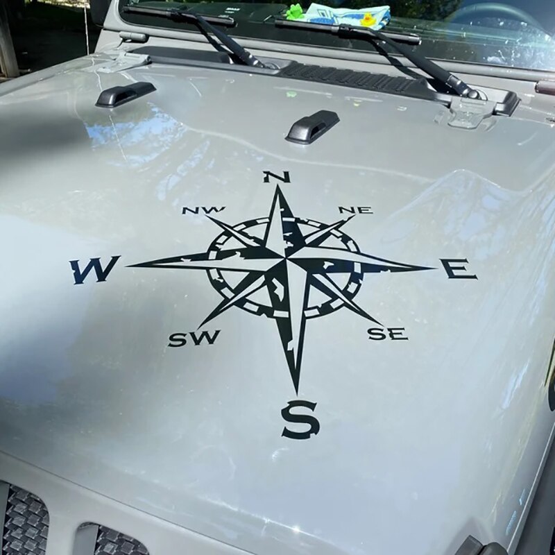 Rustic Comp Rose Vinyl Decals And Stickers On Car Hood Windows,Car ...