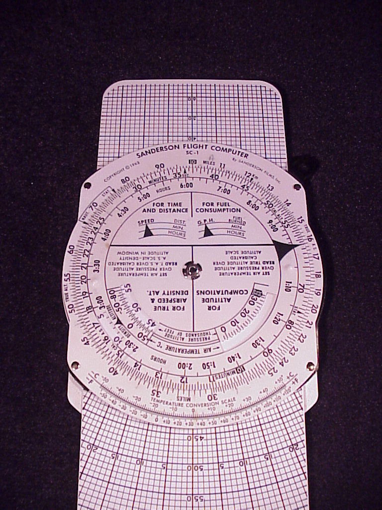Vintage Sanderson Flight Computer Metal Calculating Device, Model SC-1 ...