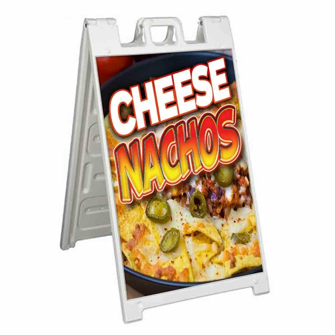 CHEESE NACHOS Signicade 24x36 A Frame Plastic Sidewalk Sign CARNIVAL ...