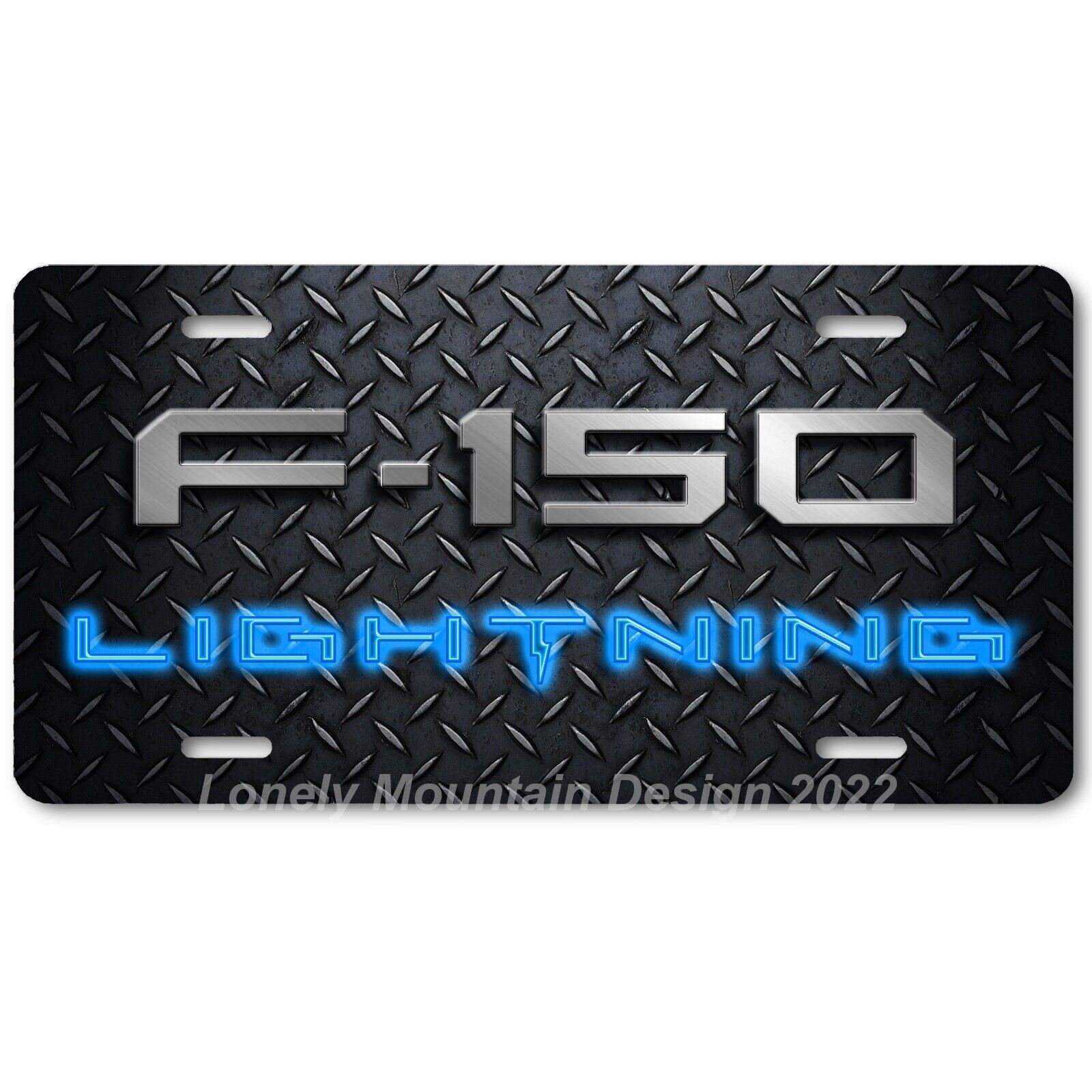 Ford F-150 Lightning Inspired Art on D.Plate FLAT Aluminum Novelty ...