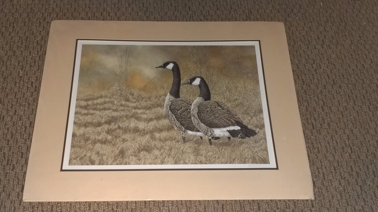 Christopher Forrest Litho Print (Geese) 19 x 23 (1980s) Matted - Art Prints